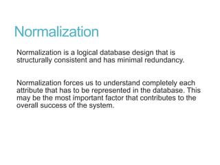 Denormalization | PPTX