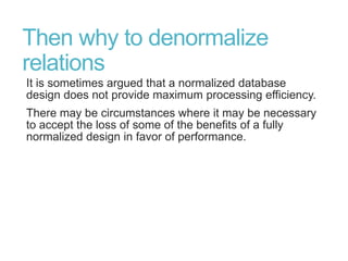 Denormalization | PPTX