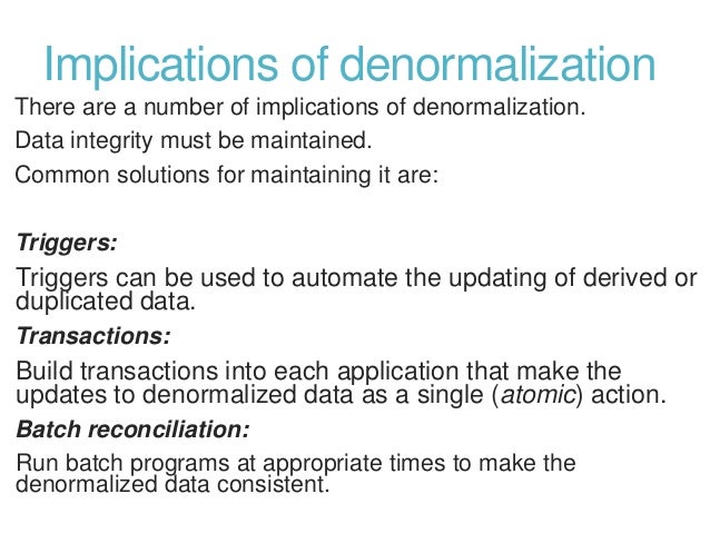 Denormalization