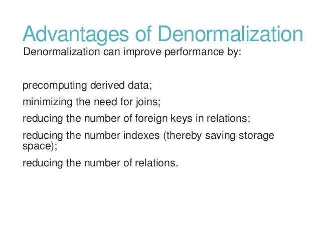 Denormalization