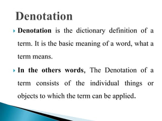 Denotation | PPT