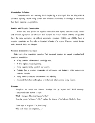 Denotation, Connotation, and Implication | DOCX