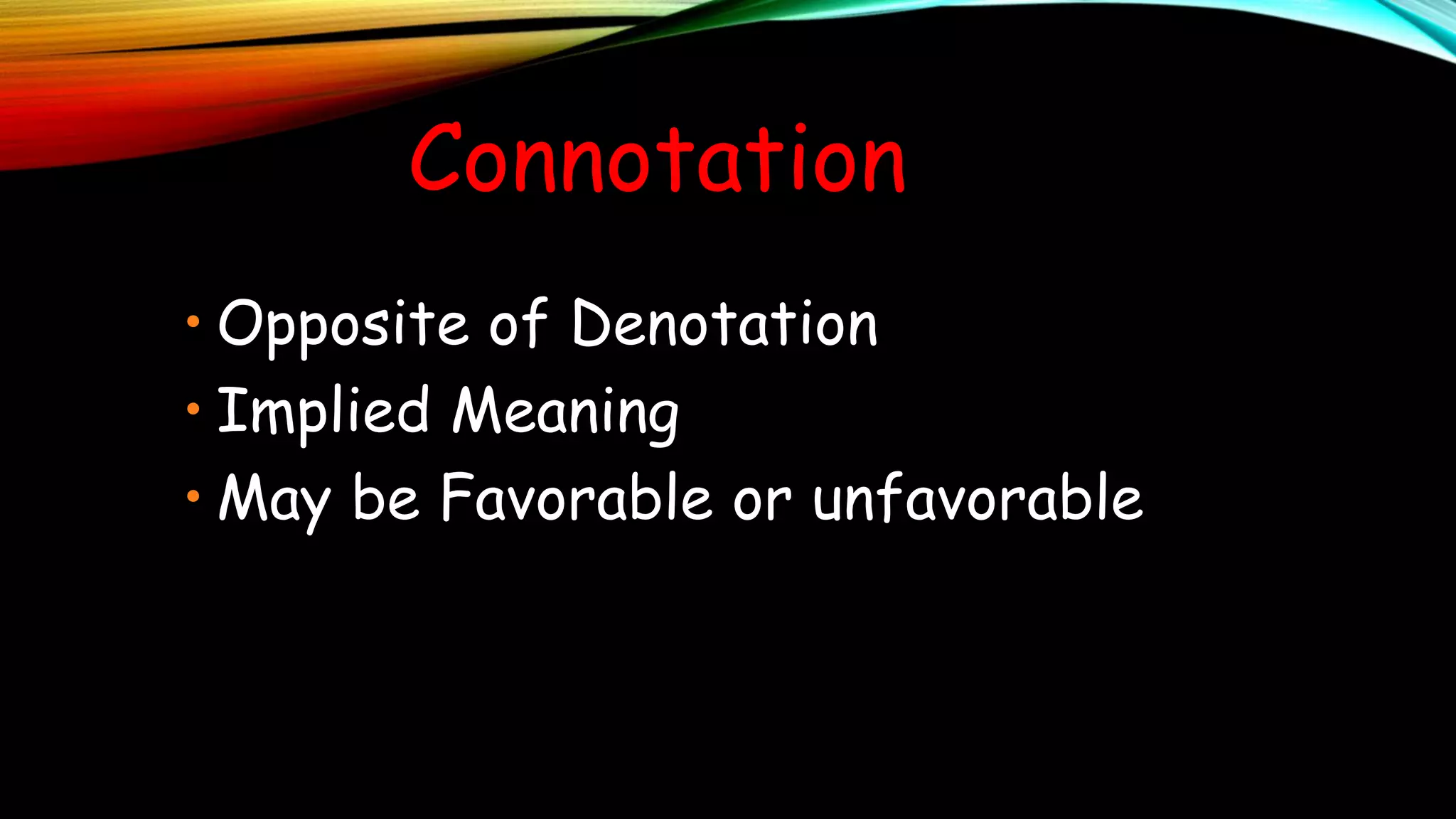 Denotation and connotation | PPSX
