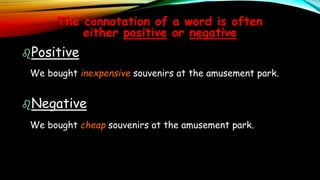 Denotation and connotation | PPSX