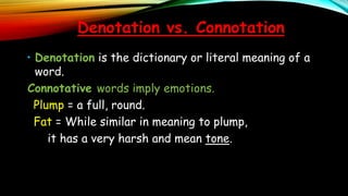 Denotation and connotation | PPSX