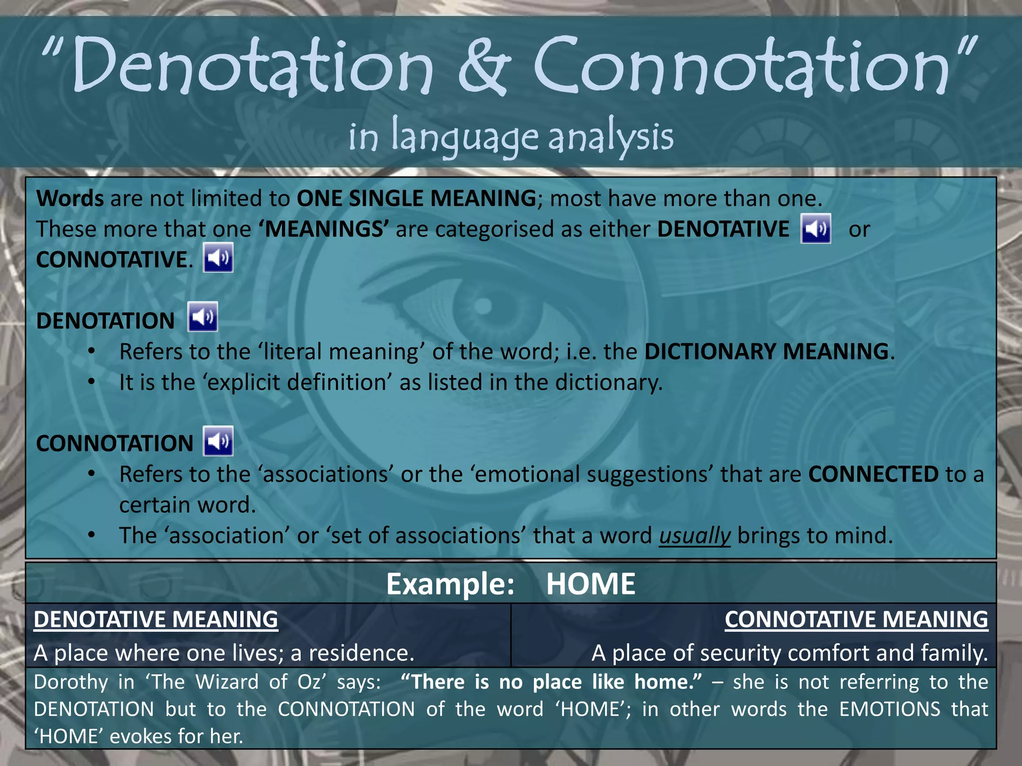 The “Denotation” and “Connotation” of Image/Graphic Analysis | PPT