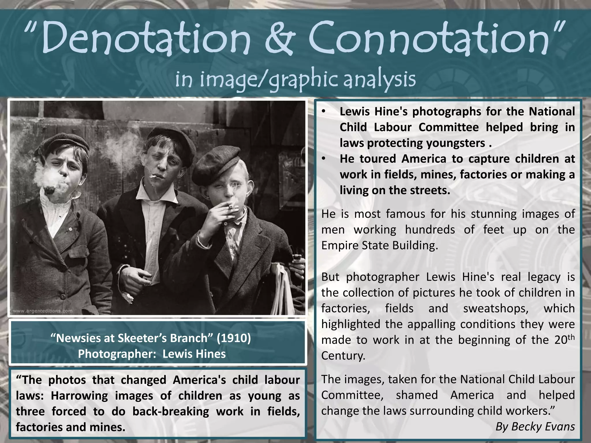 The “Denotation” and “Connotation” of Image/Graphic Analysis | PPT