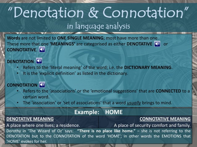 The “Denotation” and “Connotation” of Image/Graphic Analysis | PPT