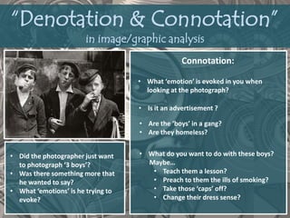 The “Denotation” and “Connotation” of Image/Graphic Analysis | PPT