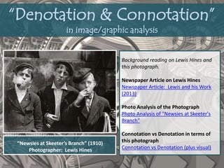 The “Denotation” and “Connotation” of Image/Graphic Analysis | PPT