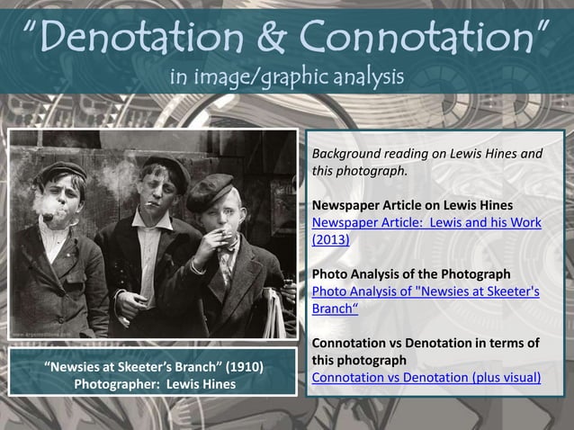 The “Denotation” and “Connotation” of Image/Graphic Analysis | PPT