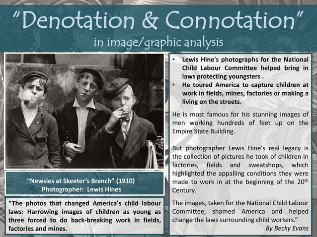 The “Denotation” and “Connotation” of Image/Graphic Analysis | PPT