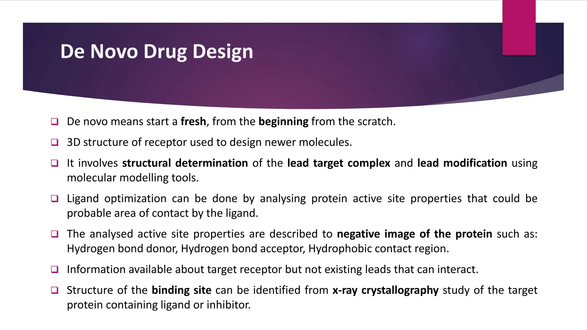 De novo Drug Design By Yogesh Chaudhari.pptx
