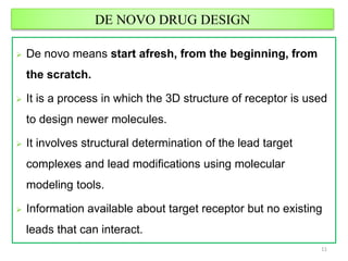 De novo drug design | PPTX