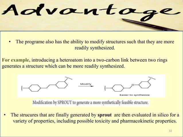 De Novo Drug Design Pptx Chemistry Science