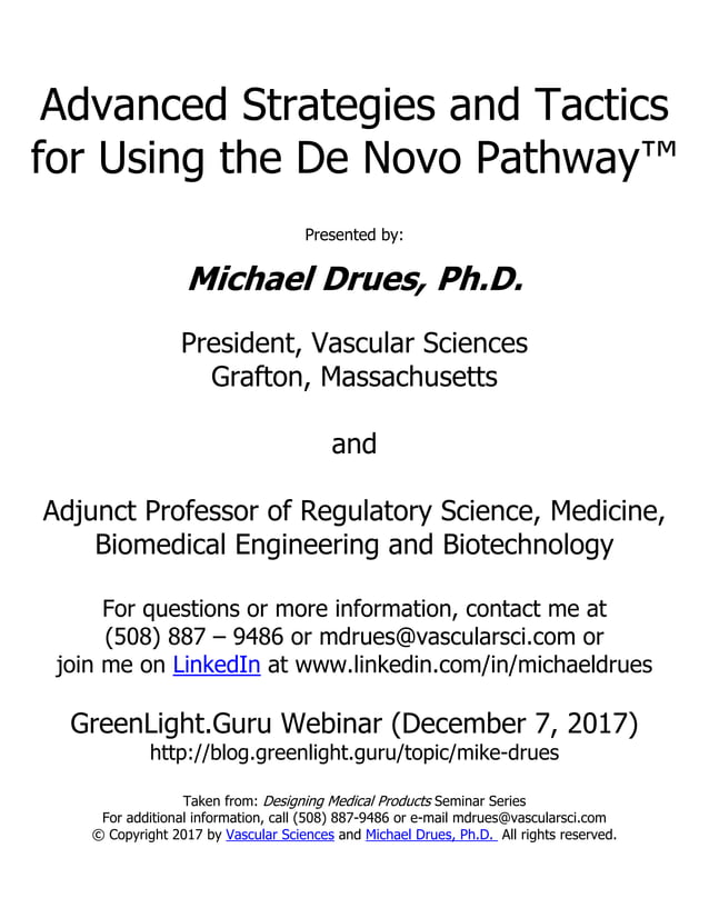 Advanced Strategies and Tactics for Using the De Novo Pathway | PDF