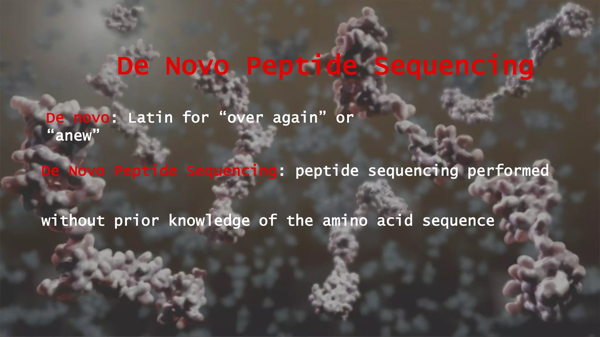 De novo peptide sequencing-creative proteomics | PPTX