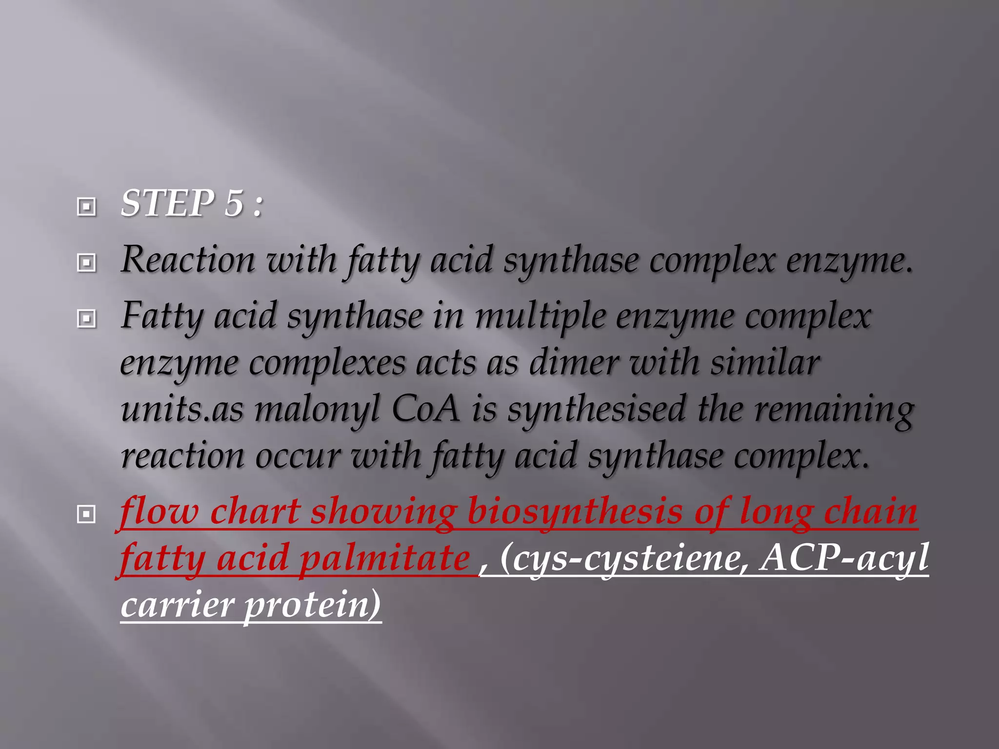 De novo synthesis of fatty acid | PPTX
