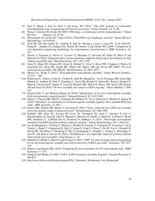 De novo transcriptome assembly of solid sequencing data in cucumis melo ...