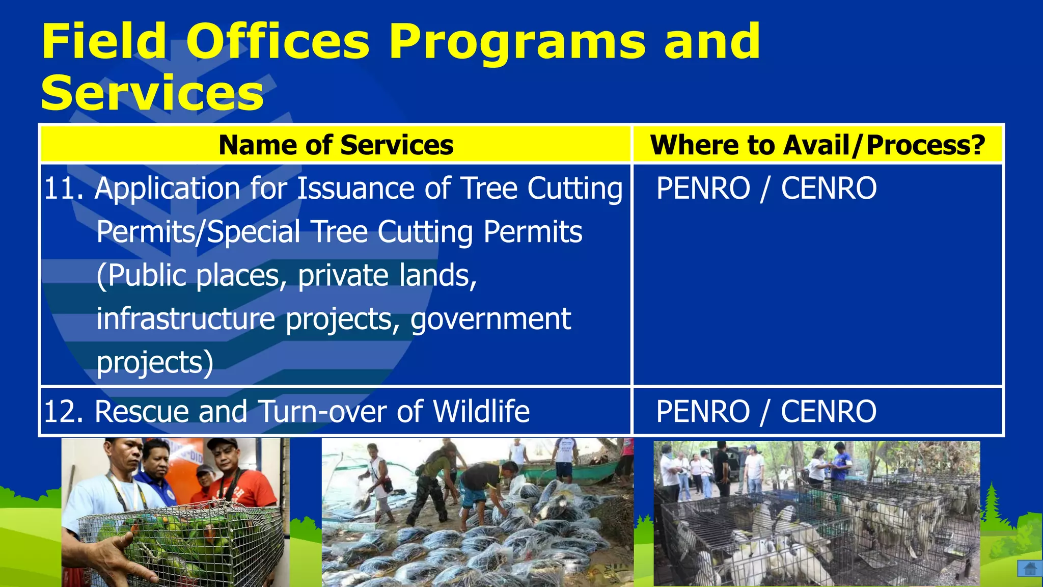 DENR Programs and Services of PENRO Surigao del Sur (November 2019) | PDF