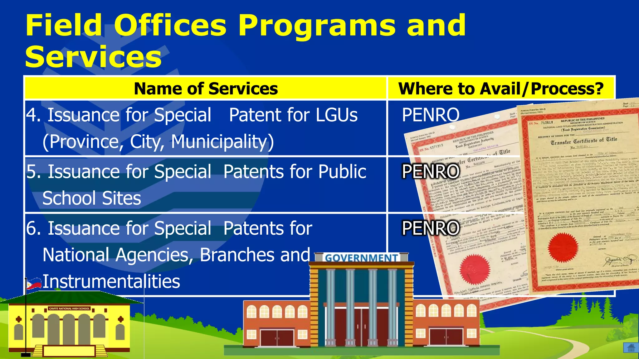 DENR Programs and Services of PENRO Surigao del Sur (November 2019) | PDF