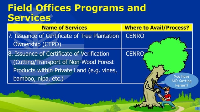 DENR Programs and Services of PENRO Surigao del Sur (November 2019 ...