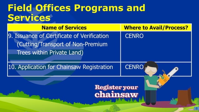 DENR Programs and Services of PENRO Surigao del Sur (November 2019 ...