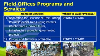DENR Programs and Services of PENRO Surigao del Sur (November 2019) | PDF