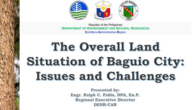 The Overall Land Situation of Baguio City: Issues and Challenges | PDF