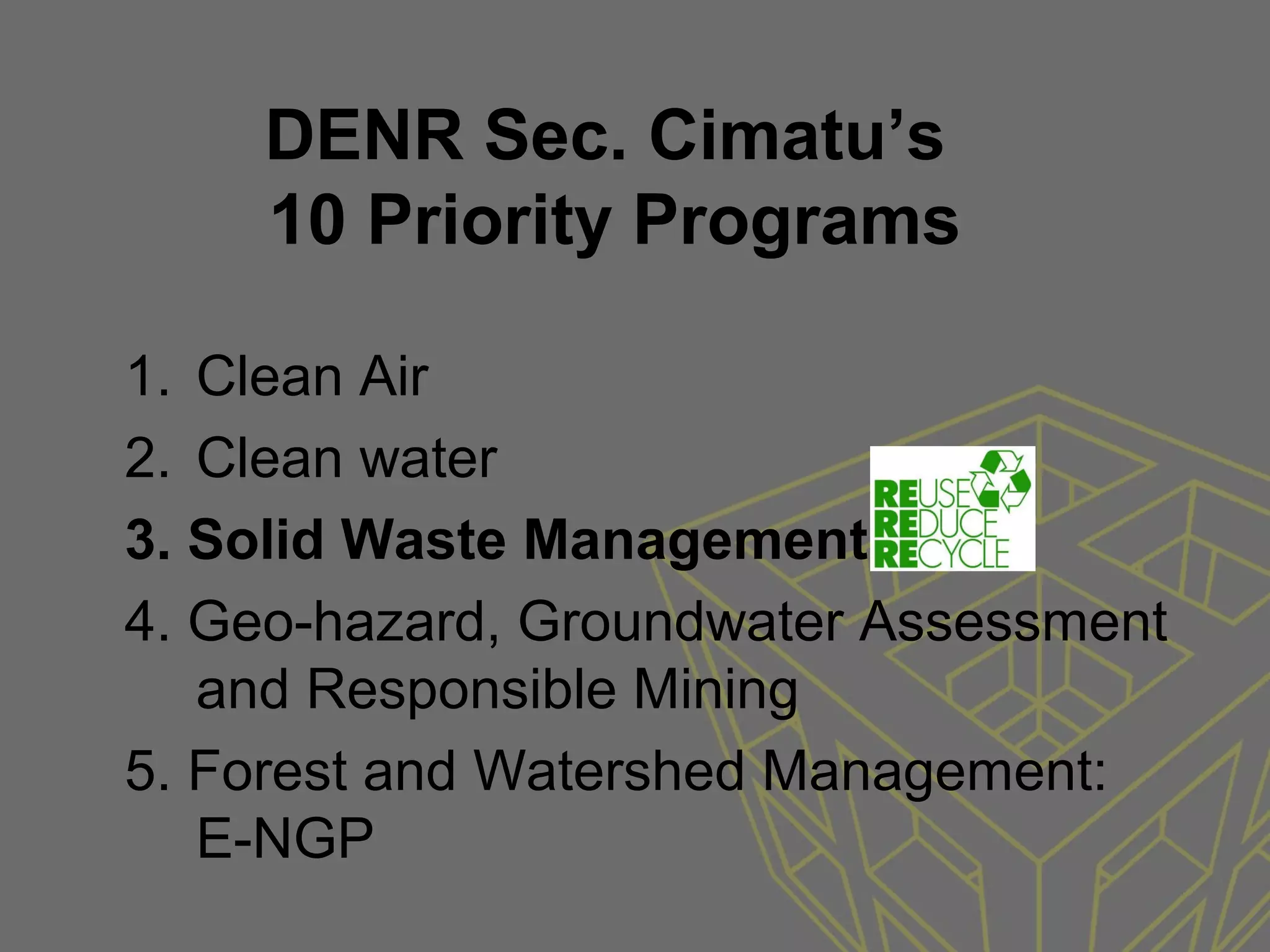 SOLID WASTE RECOVERY THROUGH WIRE SCULPTURE_BY: Don Reich S. de Dios | PPT