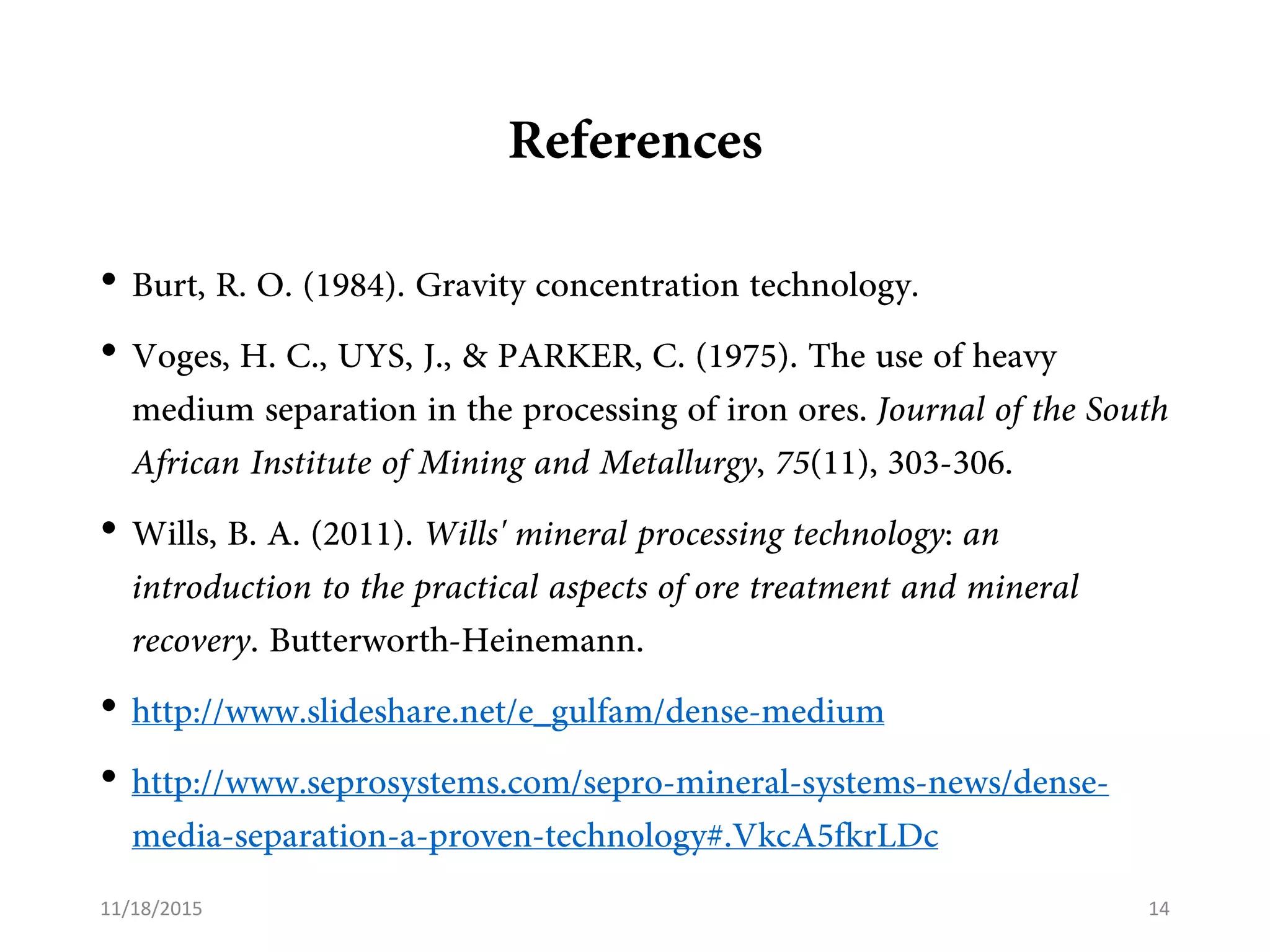 Dense Medium Separation | PDF