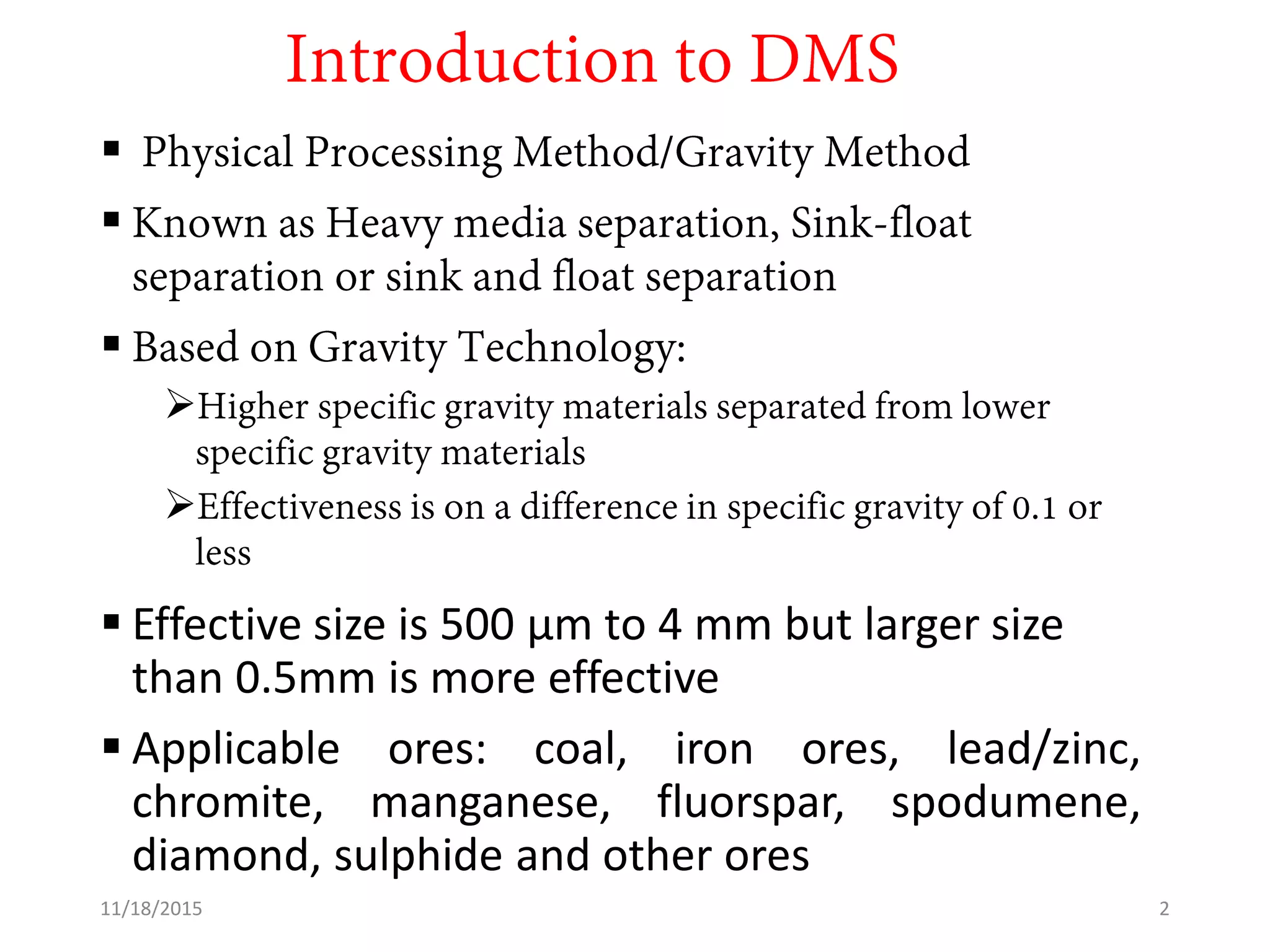 Dense Medium Separation | PDF