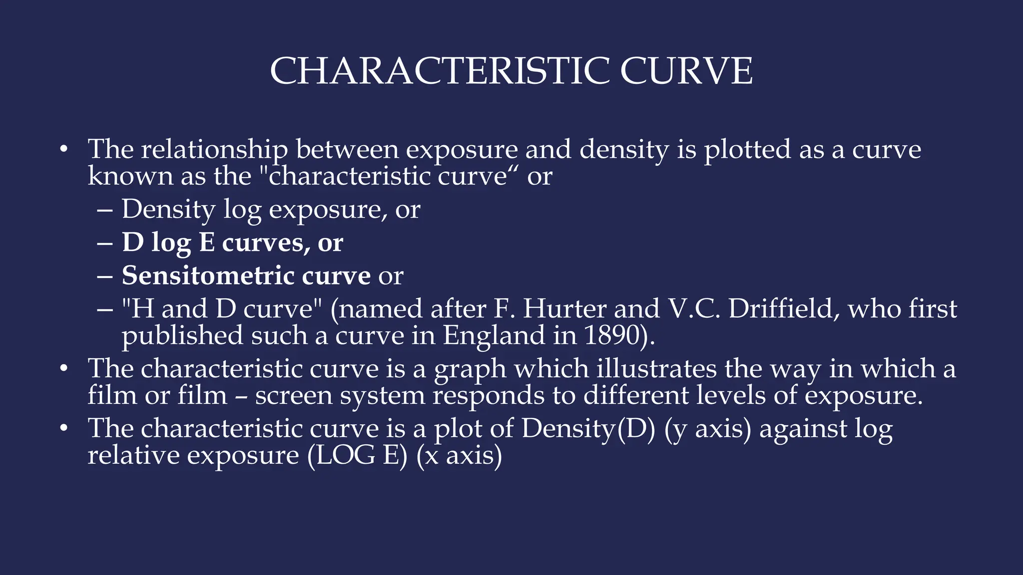 Densitometry, transmittance, opacity, optical density, characteristics curve and it's features ...