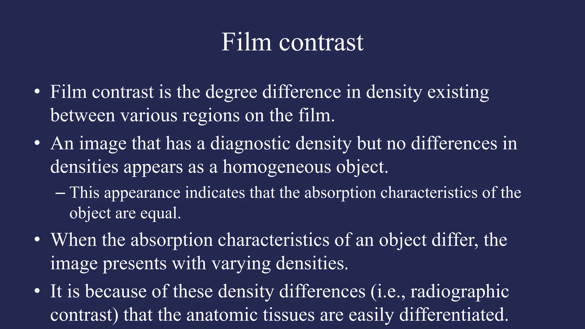 Densitometry, transmittance, opacity, optical density, characteristics curve and it's features ...