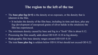 Densitometry, transmittance, opacity, optical density, characteristics curve and it's features ...