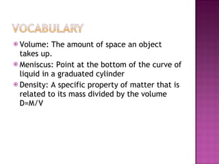 Density | PPT | Physics | Science