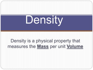 Density | PPTX | Chemistry | Science