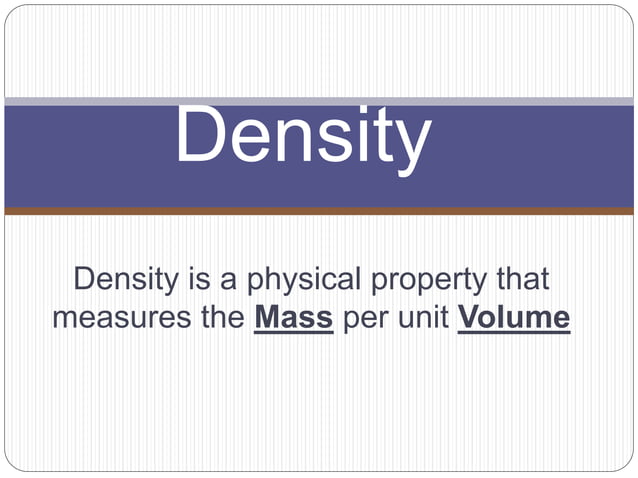 Density | PPTX | Chemistry | Science