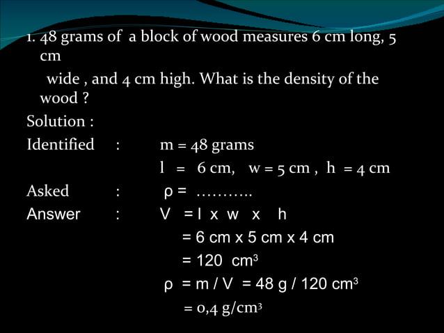 Density | PPT | Physics | Science