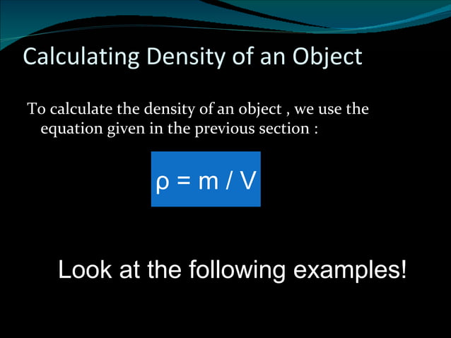 Density | PPT | Physics | Science