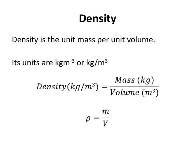 Density Formula Knowitall