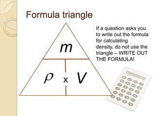Density Formula Triangle