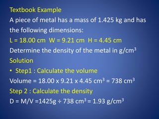 Grade 9, U1-L4-Density | PPTX