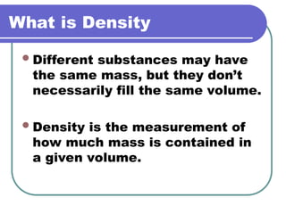 Method to measure the Density of materials | PPT