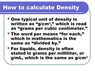 Method to measure the Density of materials | PPT