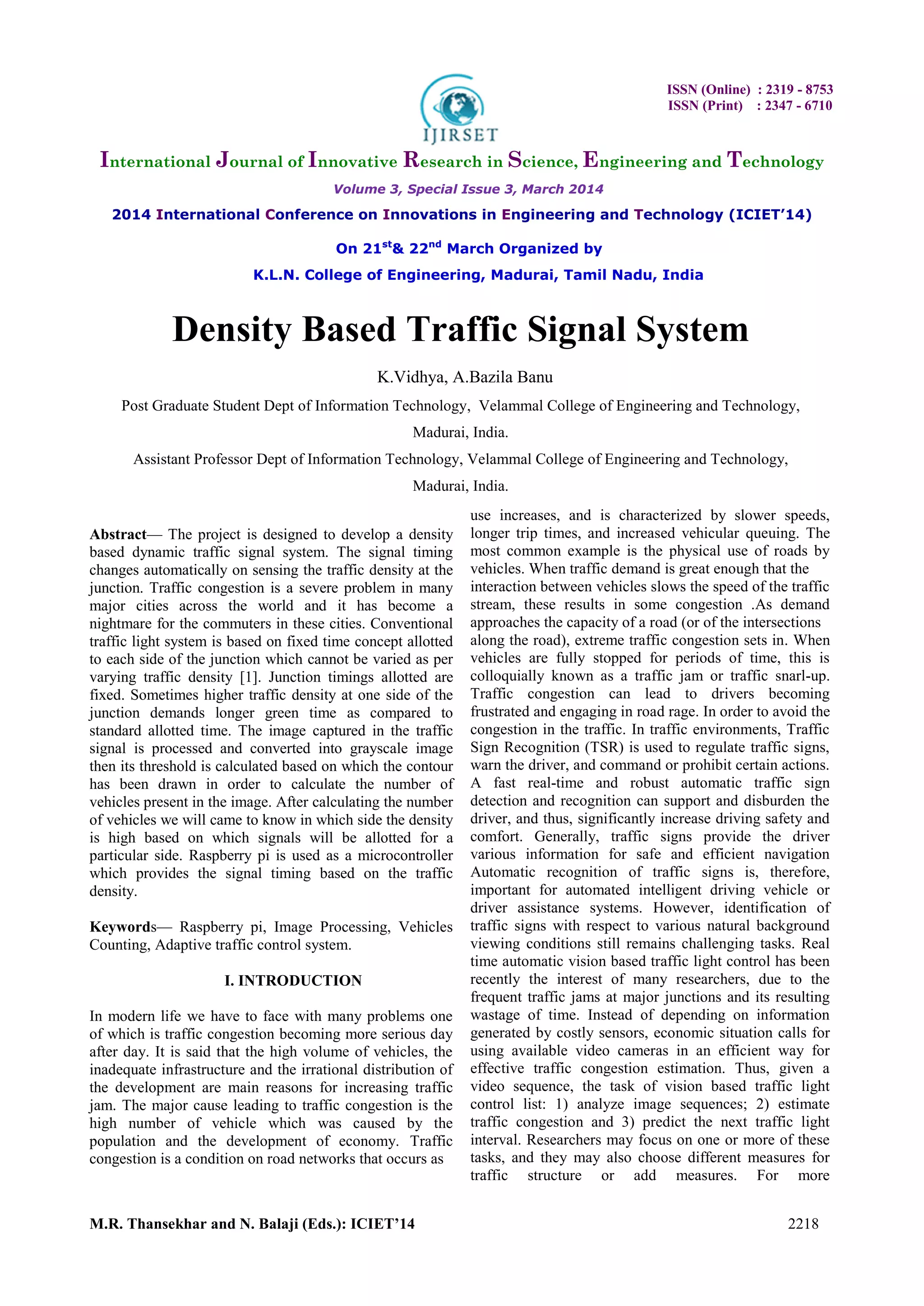 Density based-traffic-signal-system | PDF