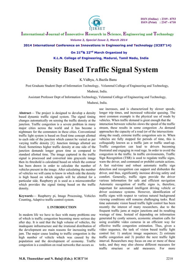 Density based-traffic-signal-system | PDF