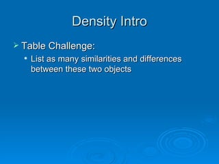 Density Intro | PPT