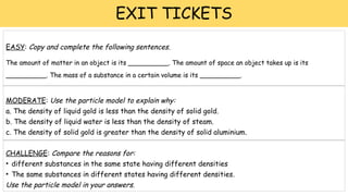 Density presentation ppt for ks3 students | PPTX