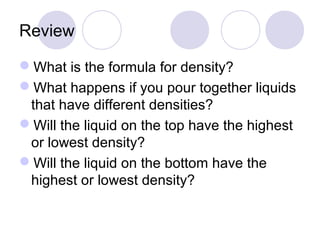 Density review | PPT